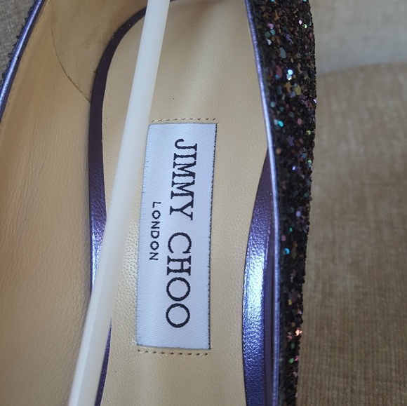 Jimmy Choo | Shoes | Nib Jimmy Choo Purple Glitter Luna 0 Pumps | Poshmark